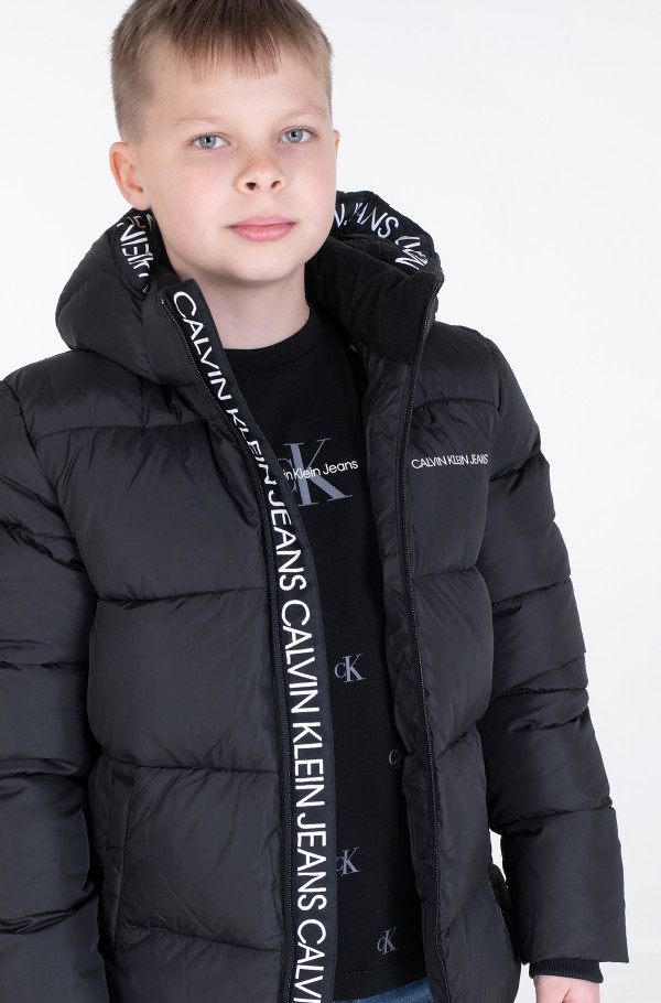 black Jacket TAPE PUFFER JACKET Calvin Klein Kids Children black Jacket TAPE PUFFER JACKET Calvin Klein Kids Children Denim Dream E pood