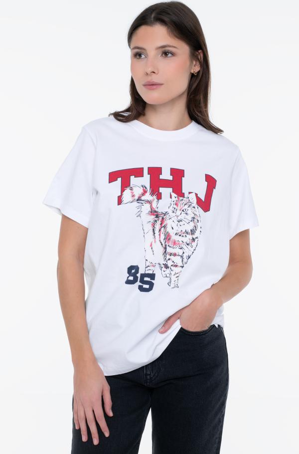 white T shirt TJW RUNNING CAT GRAPHIC 1 TEE Tommy Jeans Women Short sleeve t shirts white T shirt TJW RUNNING CAT GRAPHIC 1 TEE Tommy Jeans Women Short sleeve t shirts Denim Dream e store
